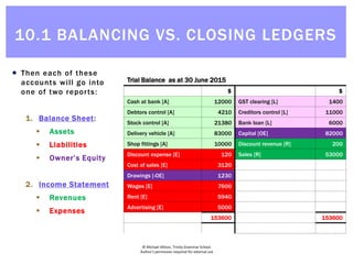 10.1 Balancing vs. Closing ledgers | PPTX