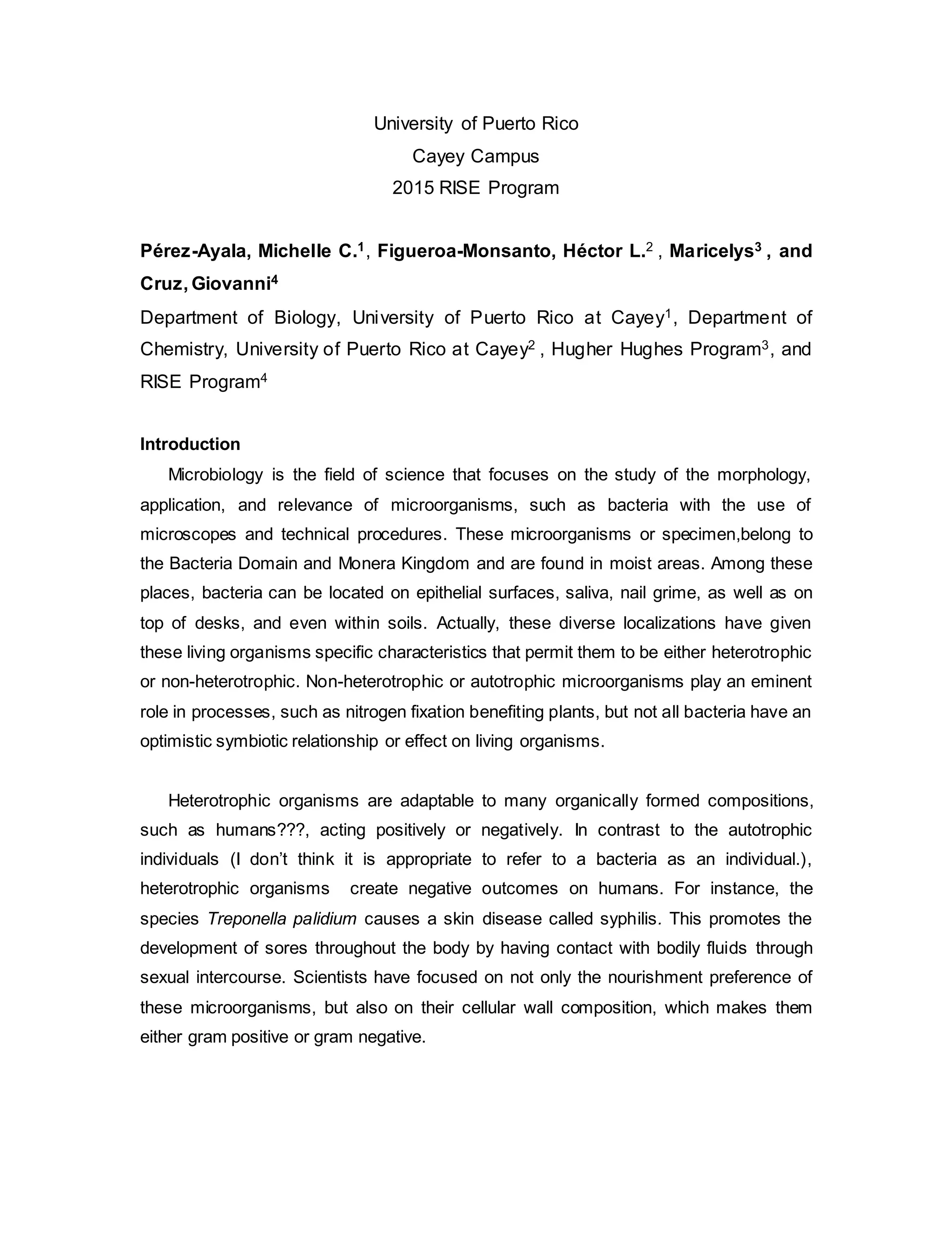 Bacteria Report | DOCX