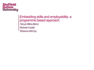 Embedding skills and employability: a programme based approach | PPTX