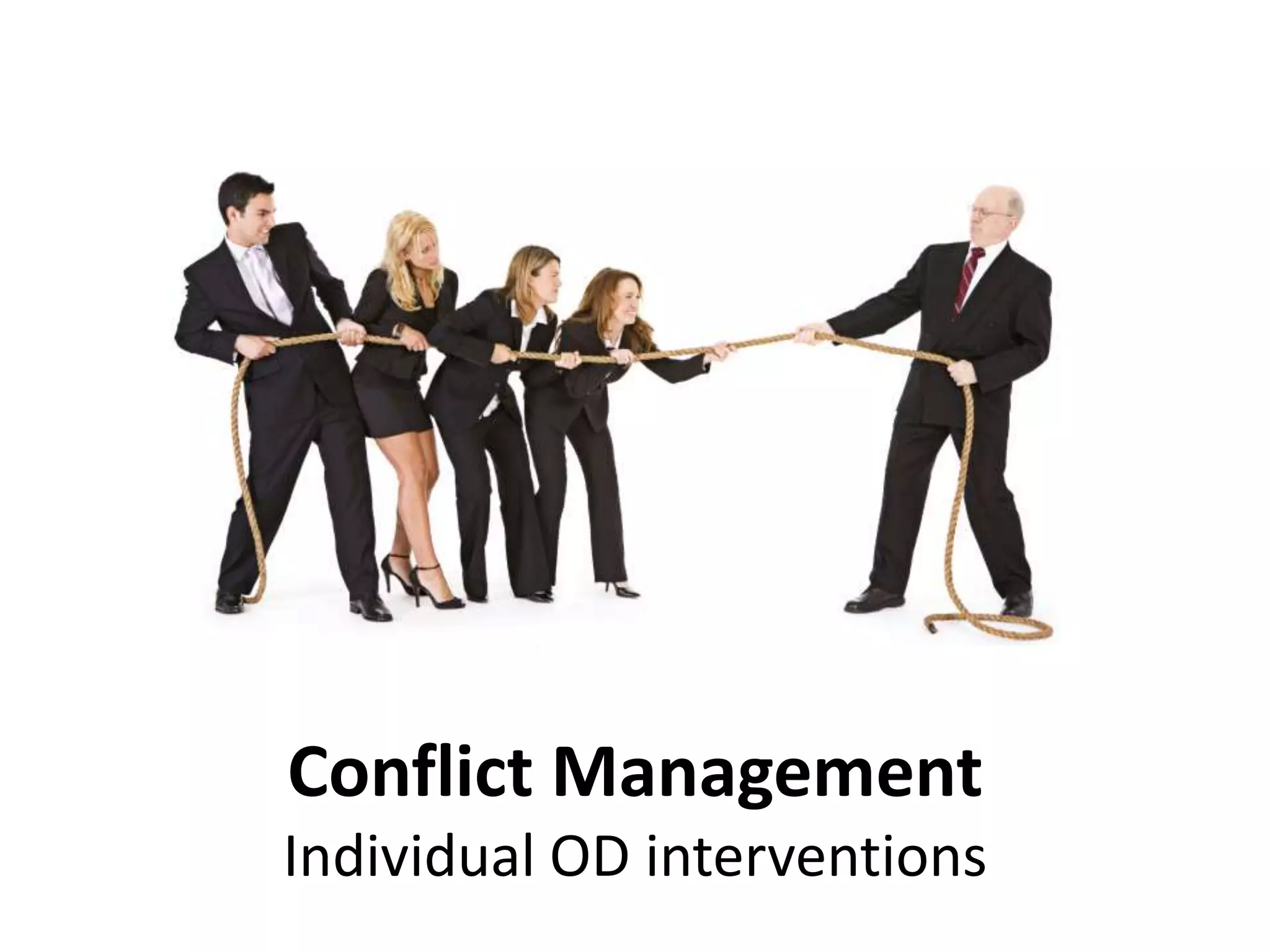 Conflict management OD interventions - Organizational Change and ...
