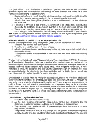 10.22 permanency planning | PDF | Adoption and Fostering | Parenting