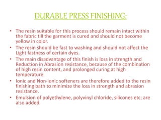 Durable press finish | PPTX