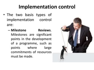 Implementation control - strategic control - strategic implementation ...