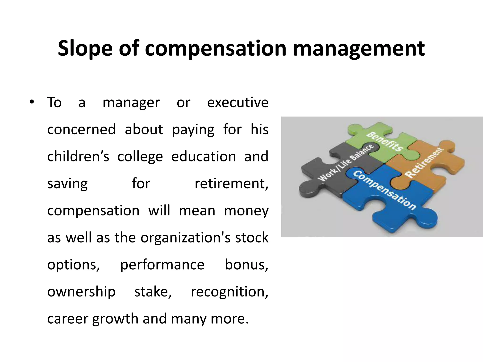 Slope of compensation management - compensation management - Manu Melwin Joy | PPT