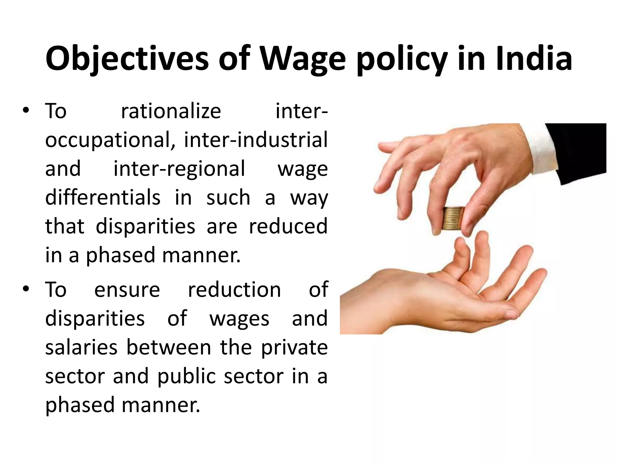 Wage policy in india - compensation management - Manu Melwin Joy | PPTX