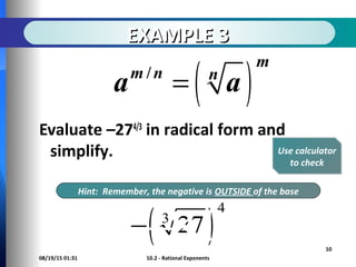 writing radicals in rational form | PPT