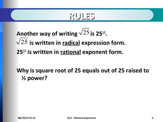 writing radicals in rational form | PPT