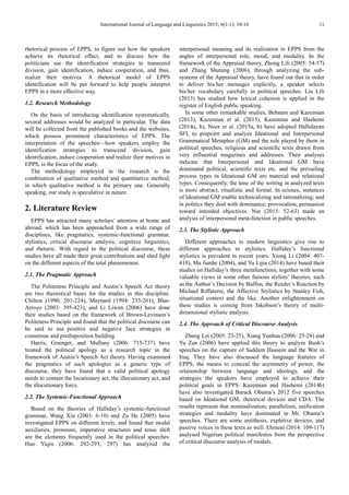 A Rhetorical Identification Analysis of English Political Public ...