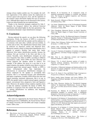 A Rhetorical Identification Analysis of English Political Public ...