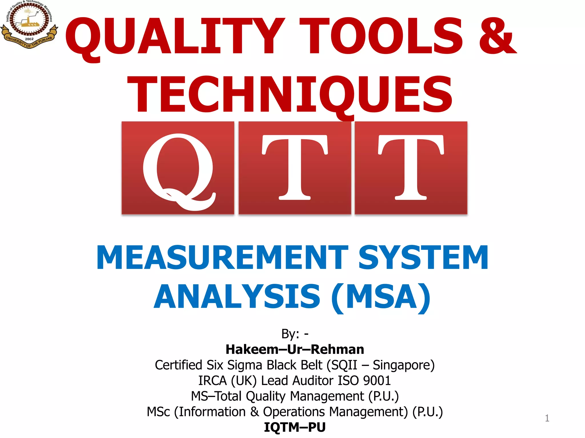 10. measurement system analysis (msa) | PDF | Physics | Science