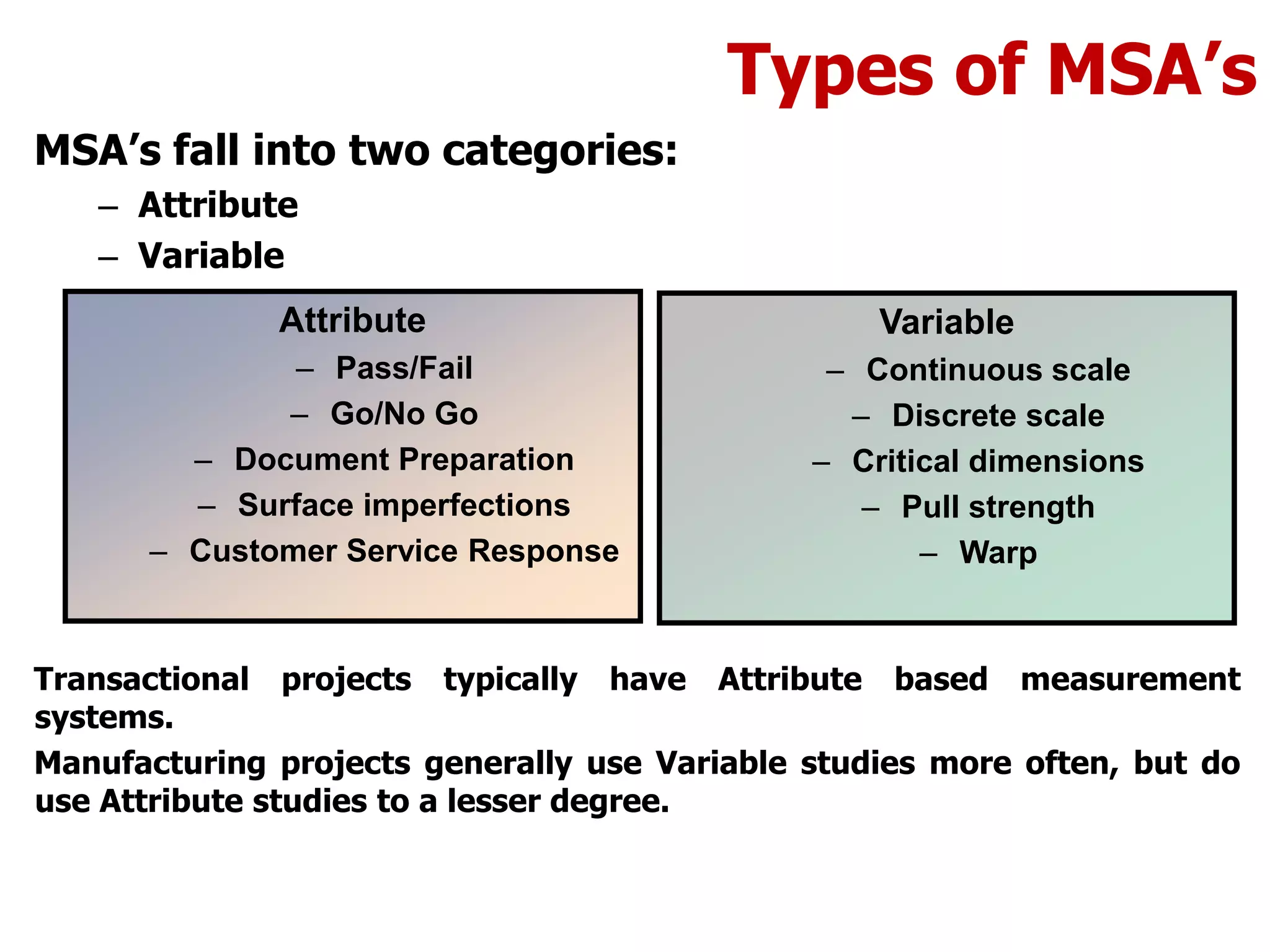 10. measurement system analysis (msa) | PDF | Physics | Science