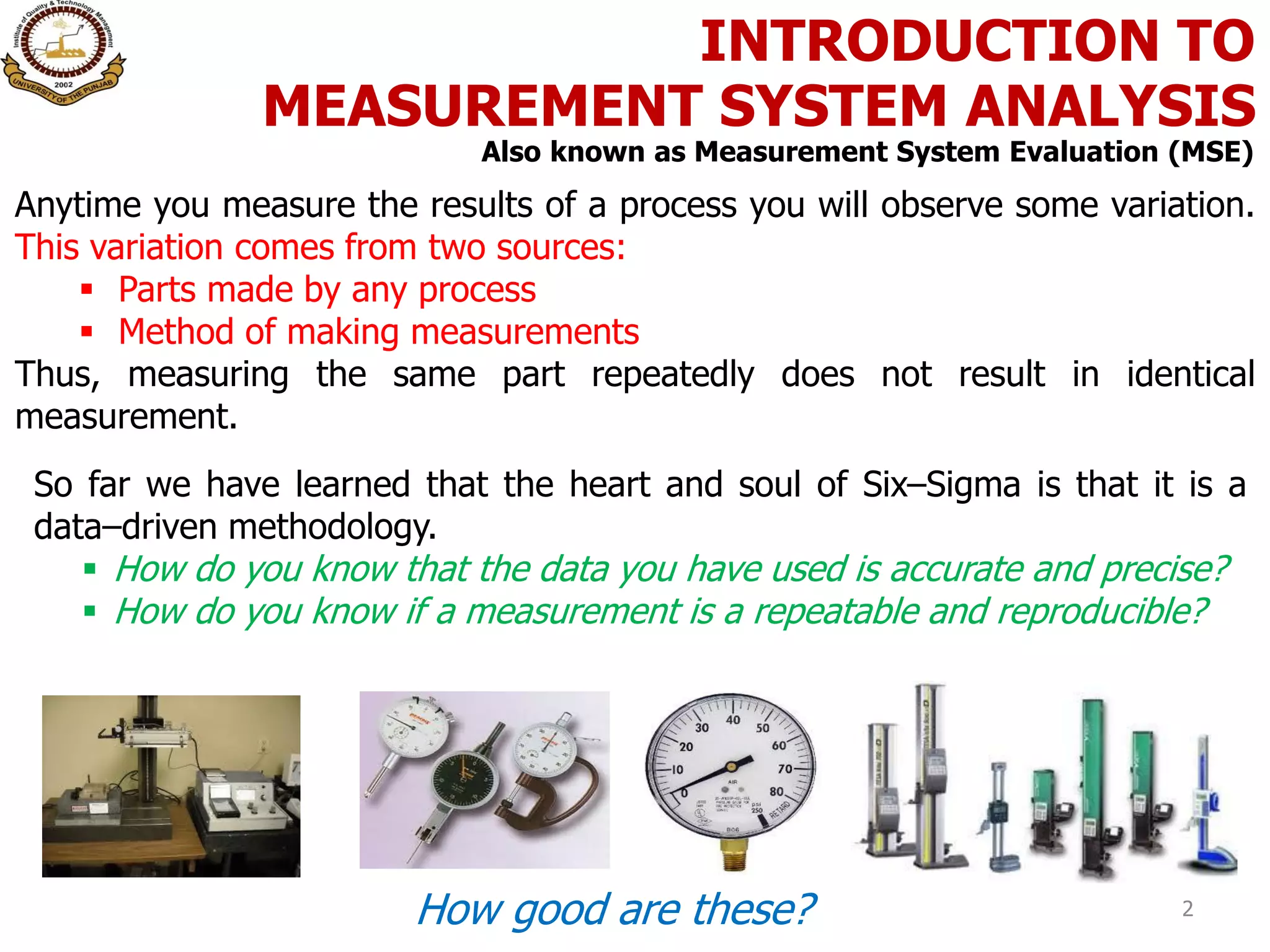 10. measurement system analysis (msa) | PDF | Physics | Science