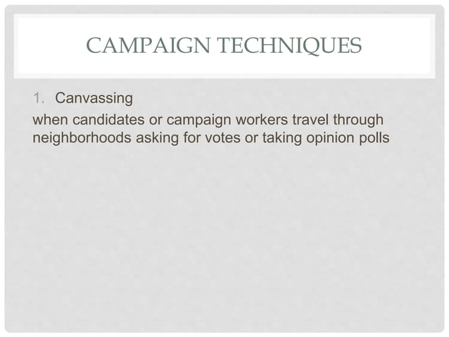 Financing Campaigns | PPT