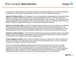 EXTENT-2015: MiFID II Projected Impact on Trading Technology | PPT