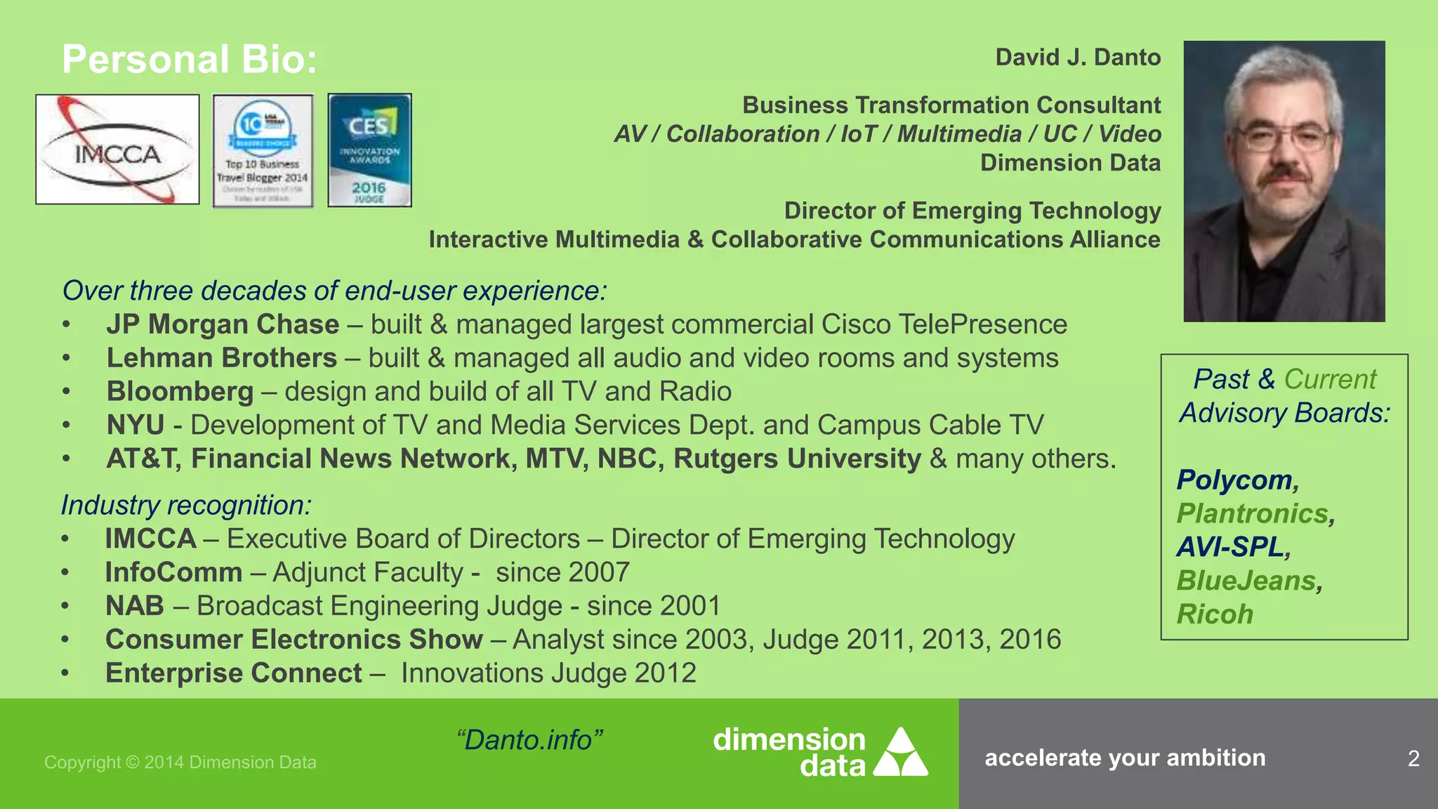 David Danto - Business Transformation: The Workplaces of Tomorrow | PPTX