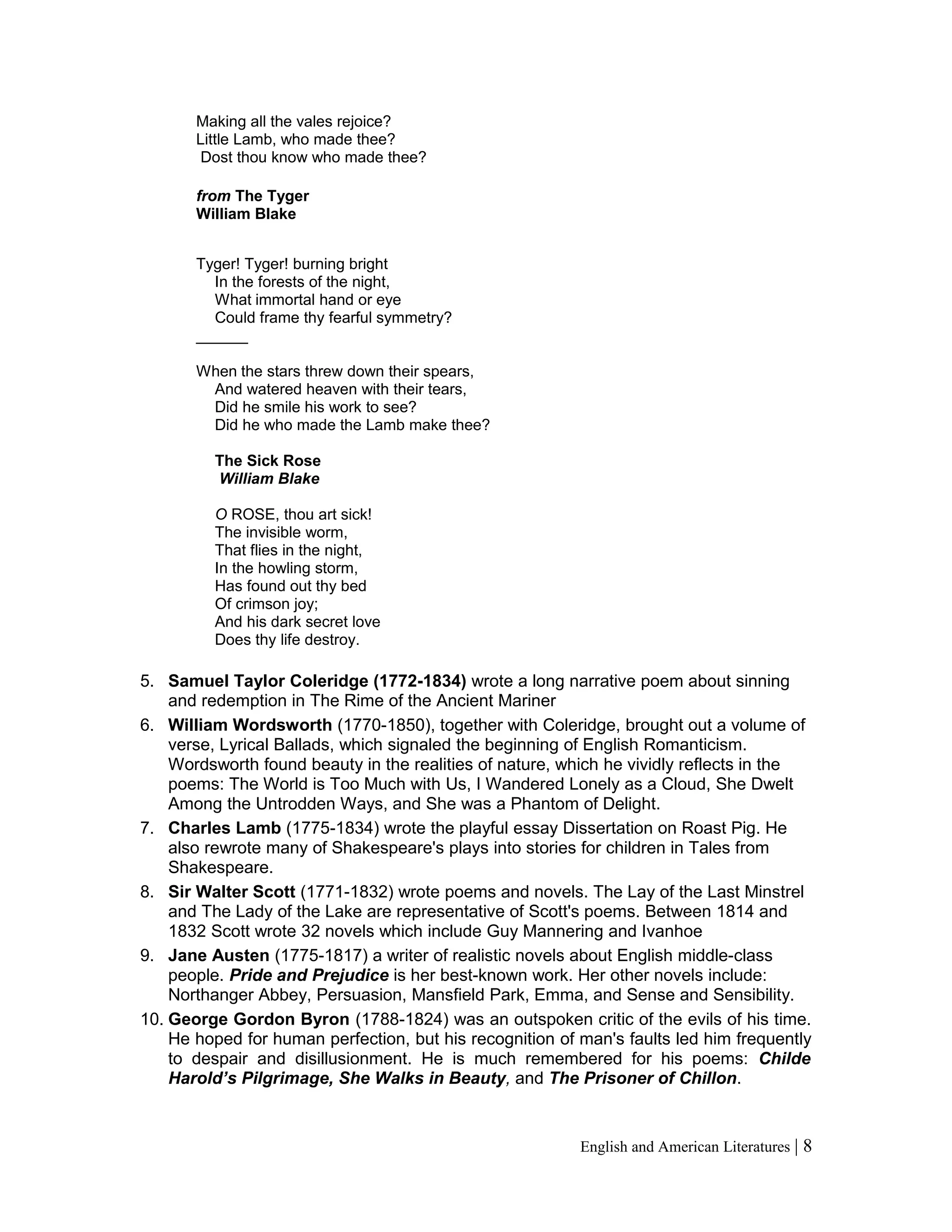 English and American Literature (10 of 16) | DOC