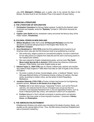 English and American Literature (10 of 16) | DOC