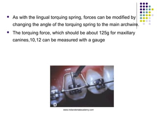 palatal and buccal root torquing springs. jco 2002. | PPT