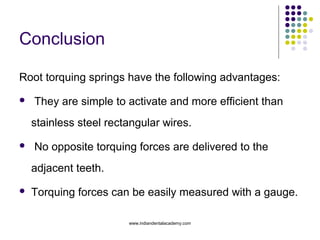 palatal and buccal root torquing springs. jco 2002. | PPT
