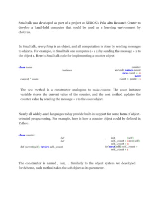 object oriented-programming | PPT