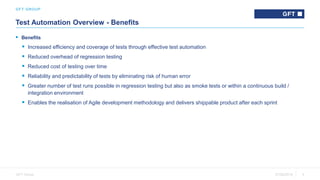 EXTENT-2016: Test Automation and Agile Testing | PPTX