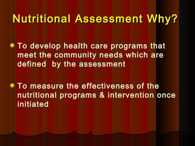 10. assessment of nutritional status | PPT | Medical Tests | Medical Health