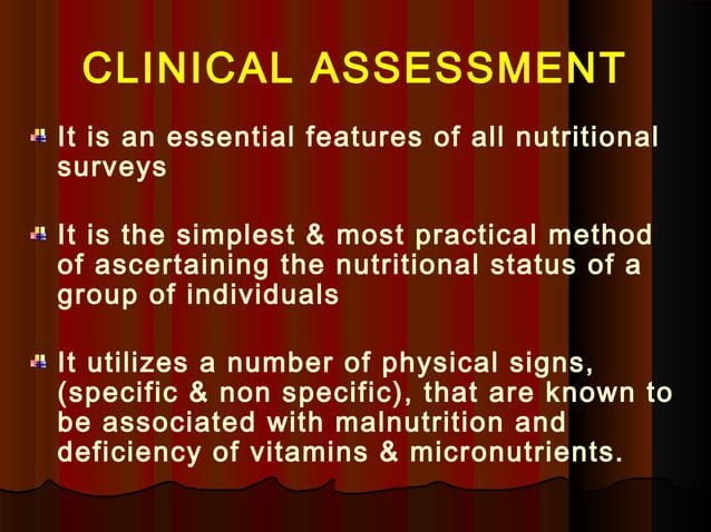 10. assessment of nutritional status | PPT | Medical Tests | Medical Health