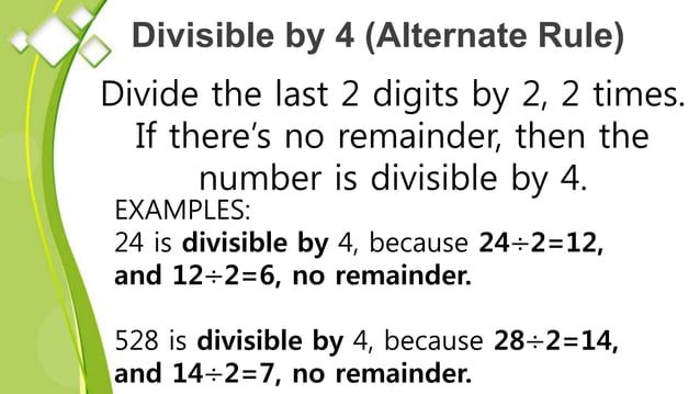 10. divisibility rules | PPTX