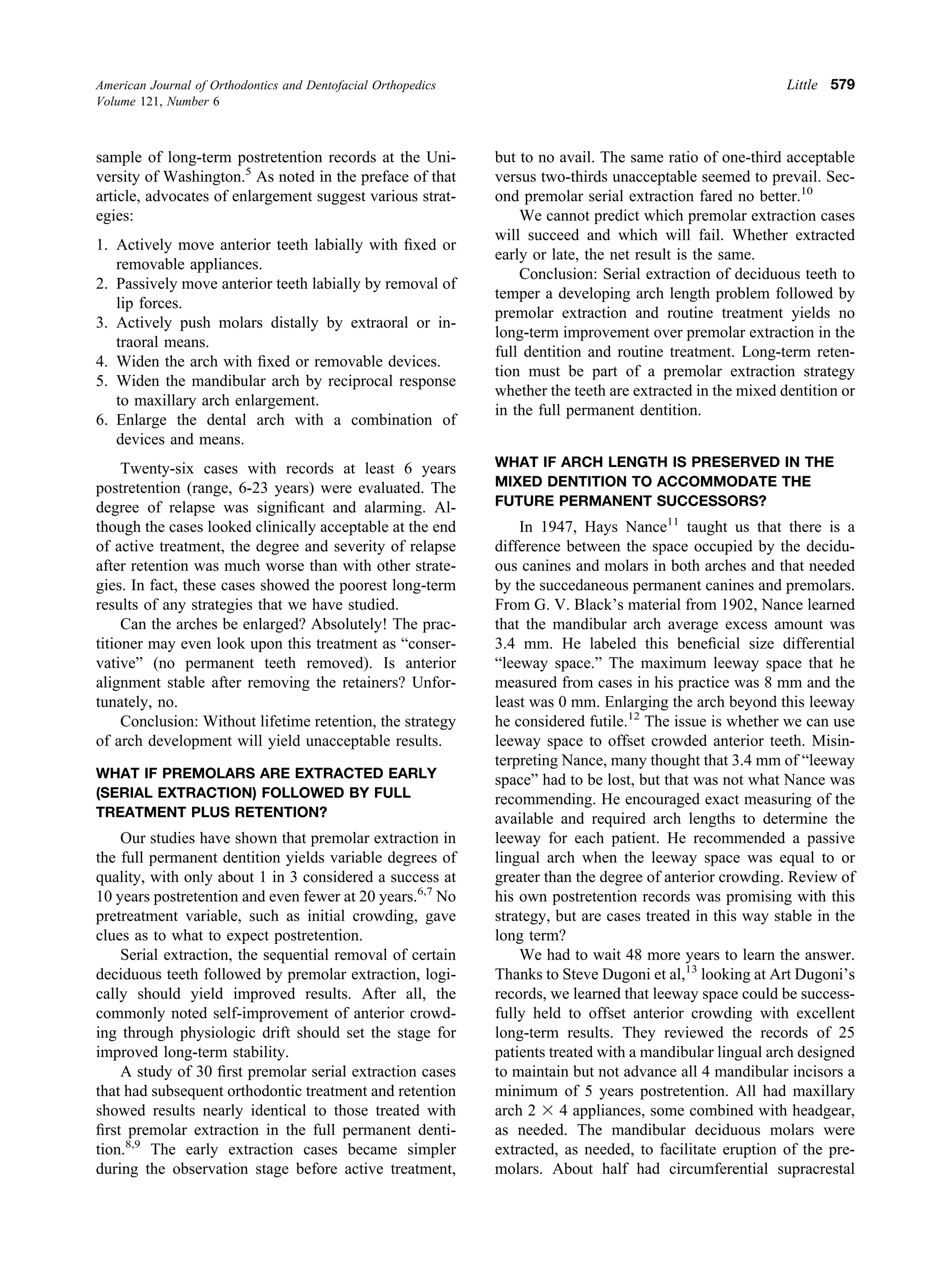 early orthodonatic treatment - stability and relapse | PDF