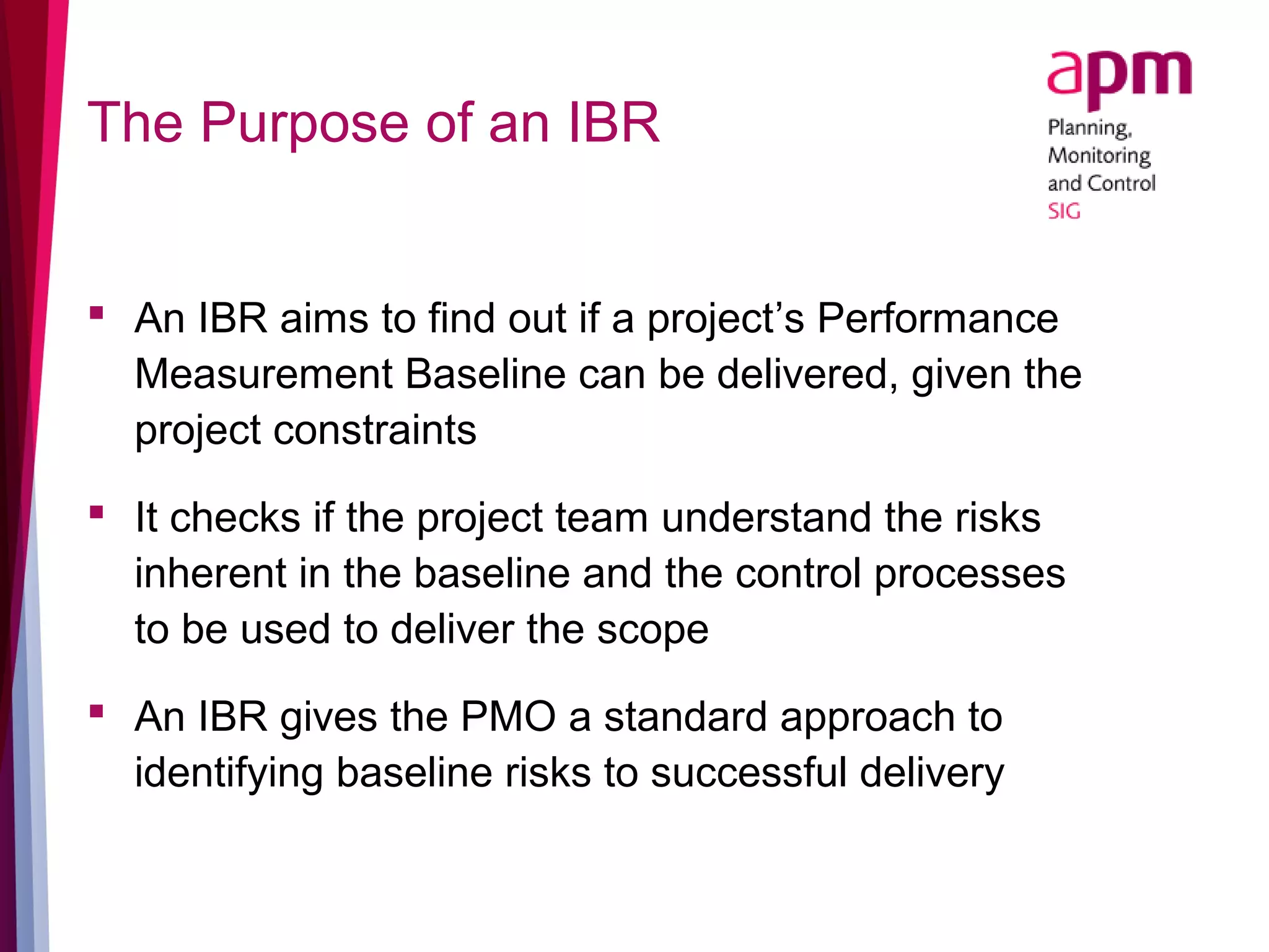 Project Challenge: A Guide to Conducting Integrated Baseline Reviews | PPT