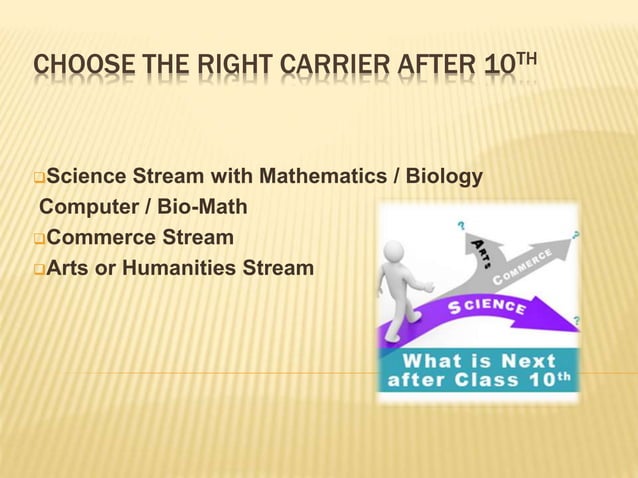 Carrer & courses after 10th | PPTX