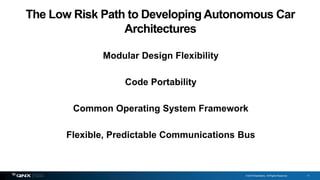The Low-Risk Path to Building Autonomous Car Architectures | PPT