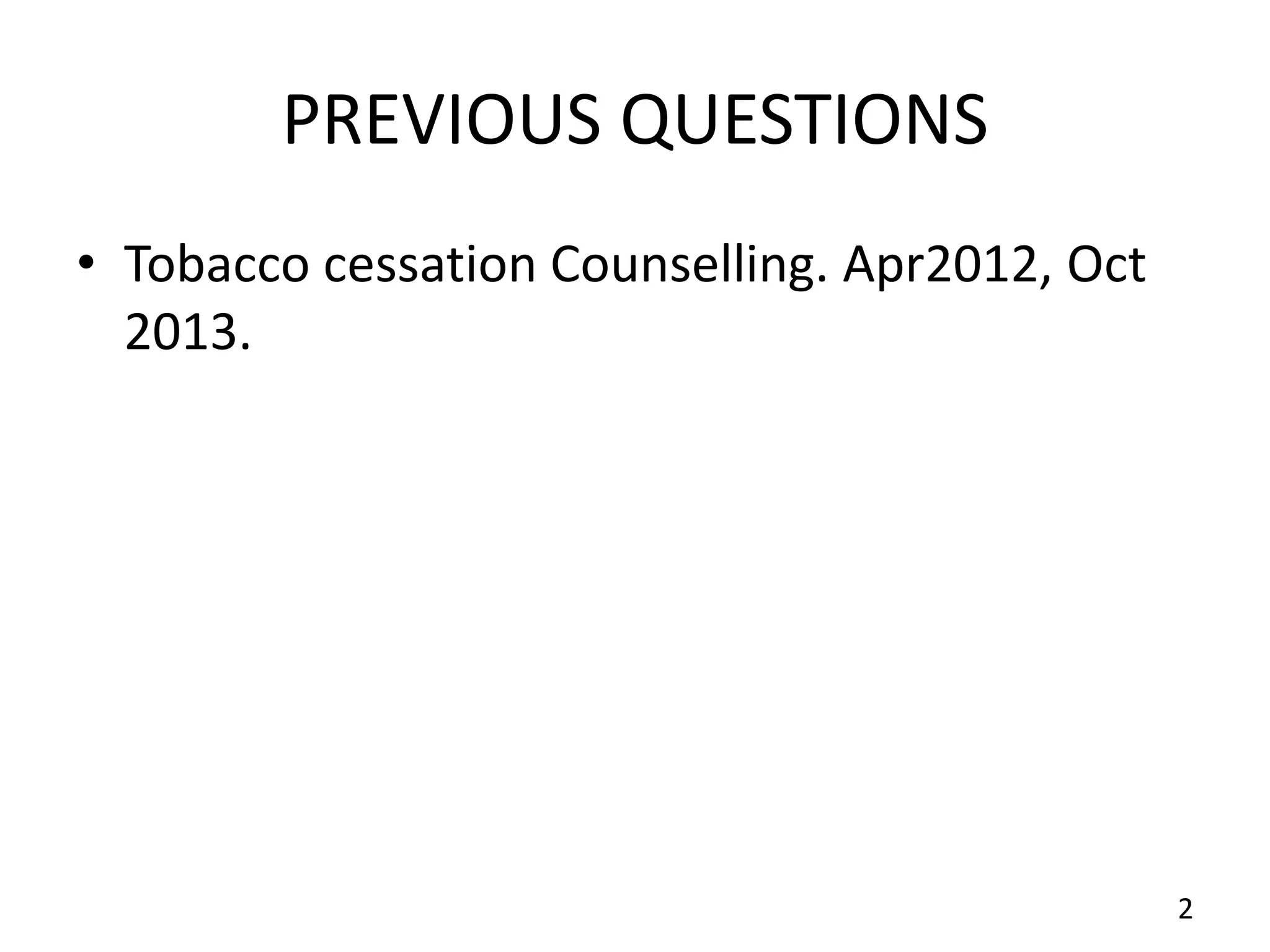 10.tobacco cessation programme | PPTX