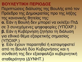 ΚΠΑ Γ' ΓΥΜΝΑΣΙΟΥ - 10.1.1 ΛΕΙΤΟΥΡΓΙΑ ΤΗΣ ΒΟΥΛΗΣ | PPT