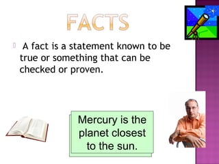 giving opinion facts | PPT