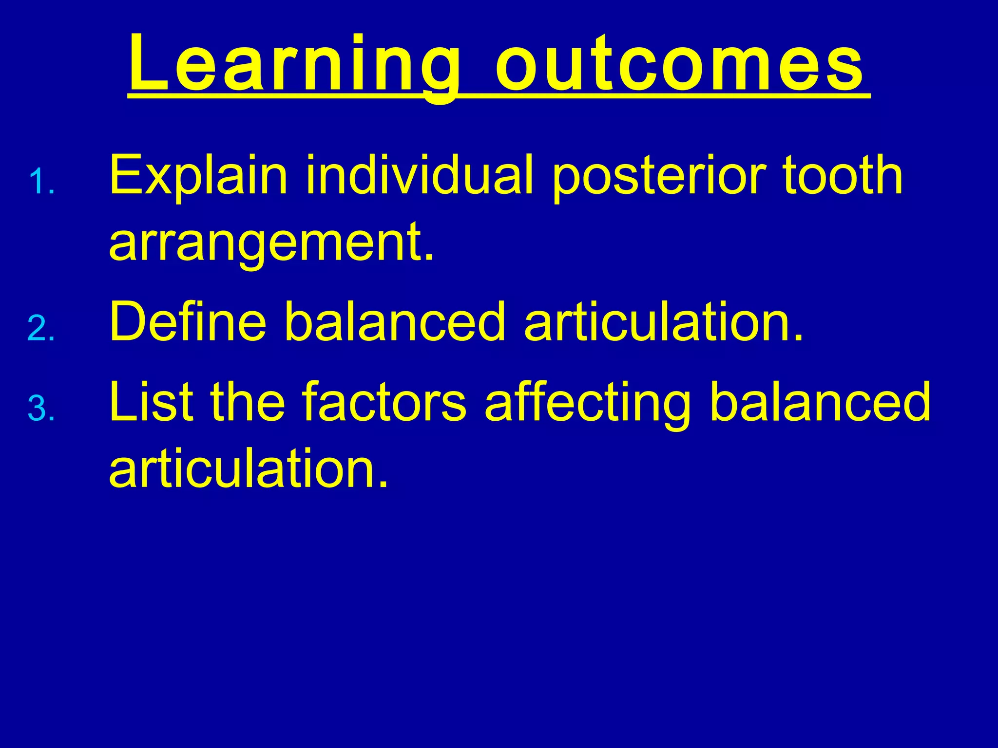 10. posterior teeth arrangement | PPT