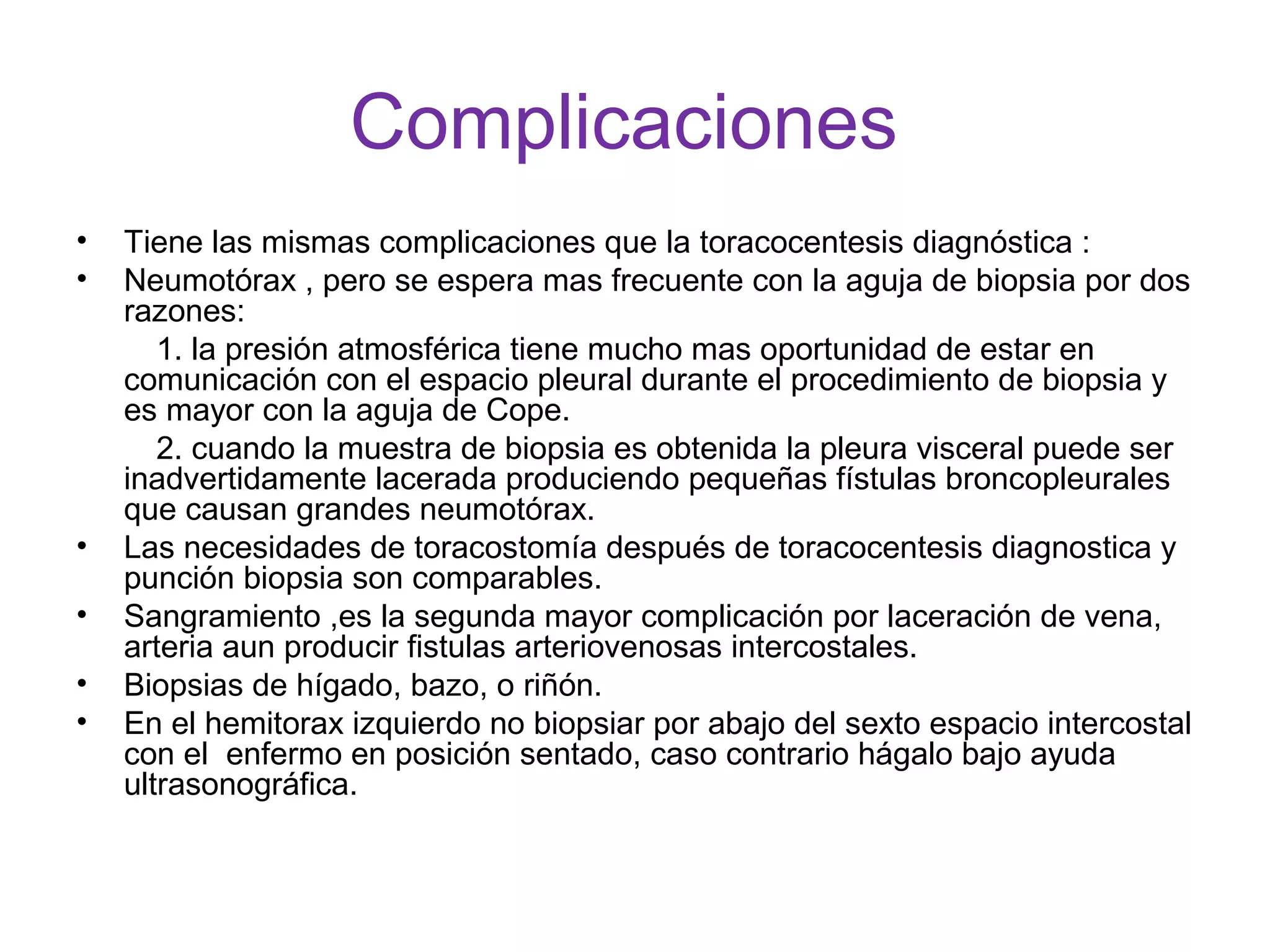Toracocentesis y biopsia pleural | PPT