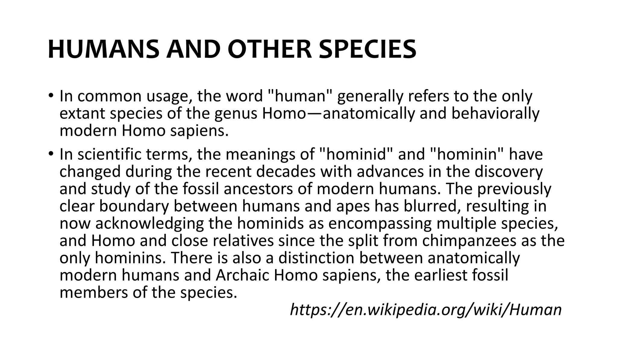 GLOBAL PERSPECTIVE CAMBRIDGE IGCSE: HUMANS AND OTHER SPECIES | PPTX