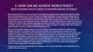 Conflict and Peace Presentation | PPTX