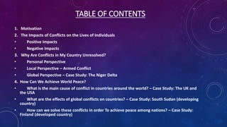 Conflict and Peace Presentation | PPTX