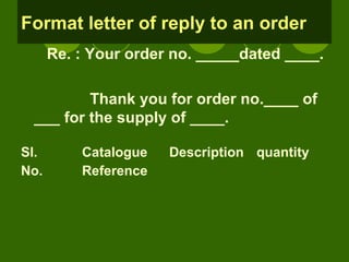 10. reply to an order | PPT