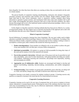 Cooperative Learning | PDF