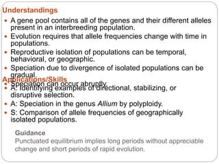 10.3 gene pools and speciation | PPTX | Genetics | Science