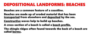 GEOGRAPHY YEAR 10: COASTAL LANDFORMS | PPTX