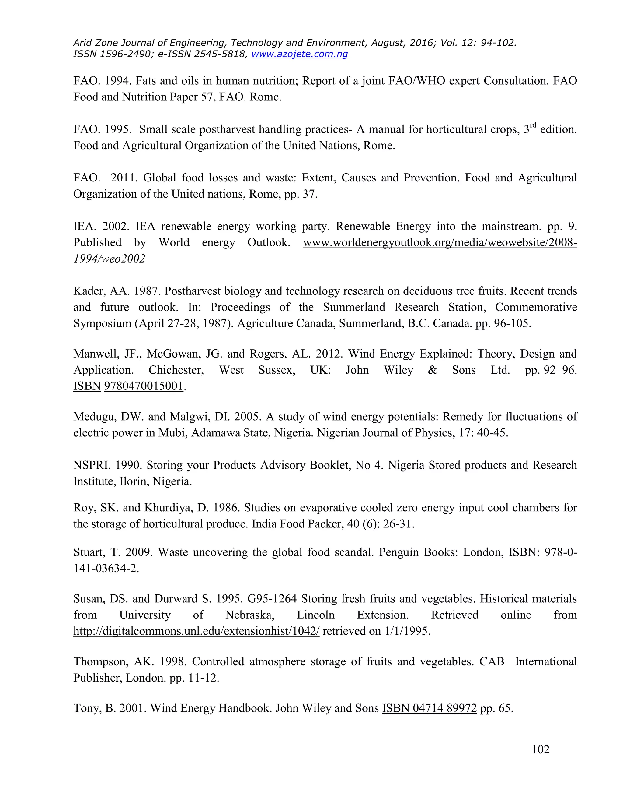 Development of Wind Operated Passive Evaporative Cooling Structures for ...