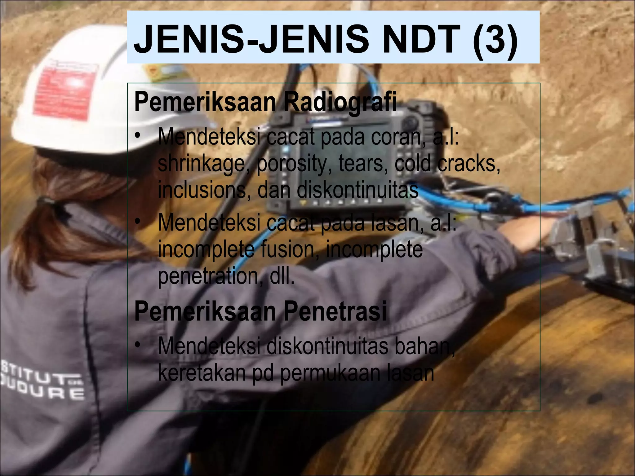pengujian material DT dan NDT | PPT