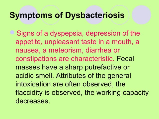 Symptomatic treatment of Dysbacteriosis & Gaseous bowel | PPT
