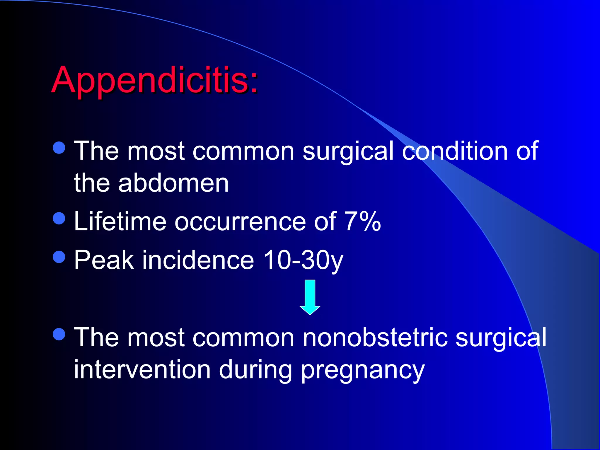 Appendicitis during pregnancy | PPT