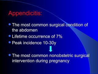 Appendicitis during pregnancy | PPT