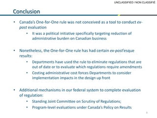 Implementing the One-for-One Rule: Background, Mechanics, Results and ...